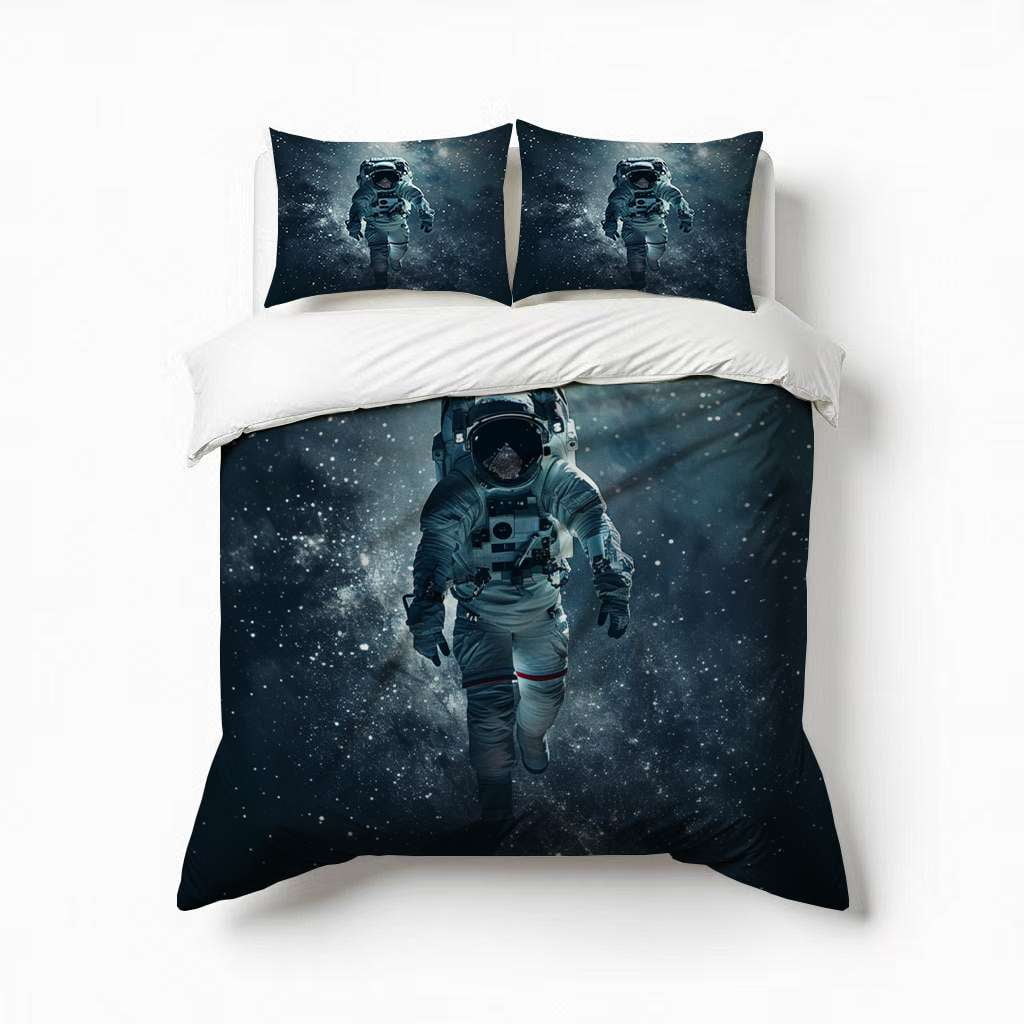 Astronaut Space Odyssey Bedding Set 3 Pcs Soft Microfiber Quilt Cover ...