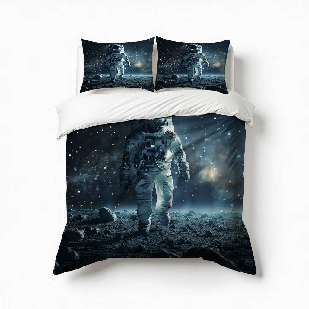 Astronaut Space Odyssey Bedding Set 3 Pcs Soft Microfiber Quilt Cover ...