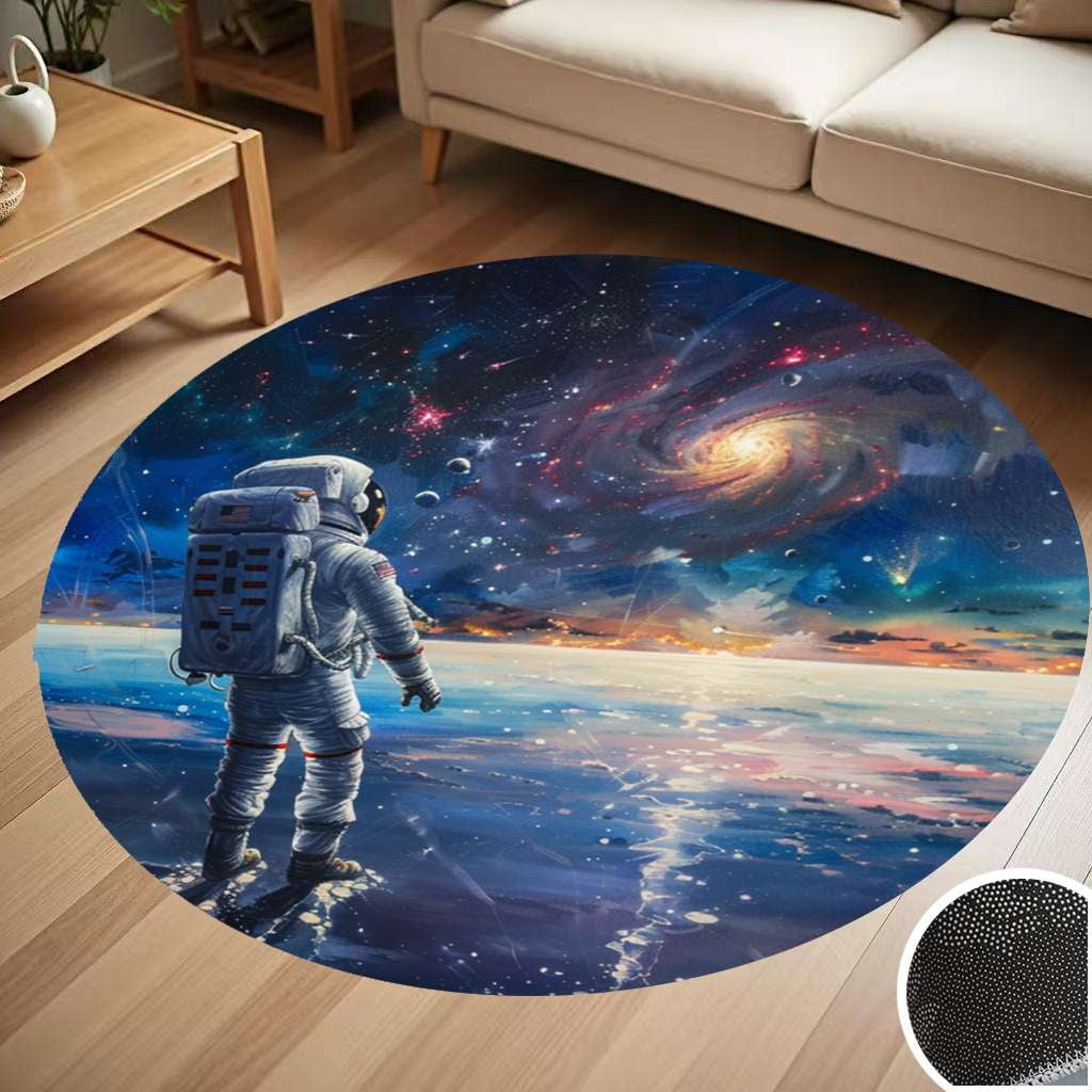 Astronaut Space Odyssey Round Carpet Living Room Bedroom Home ...