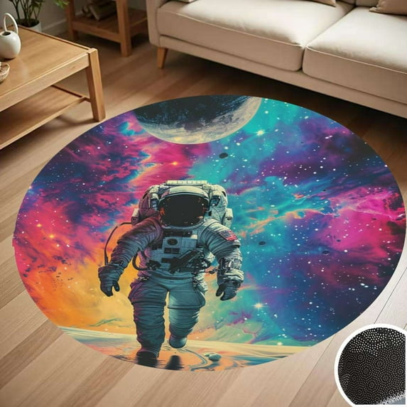 Astronaut Space Odyssey Round Carpet Living Room Bedroom Home ...