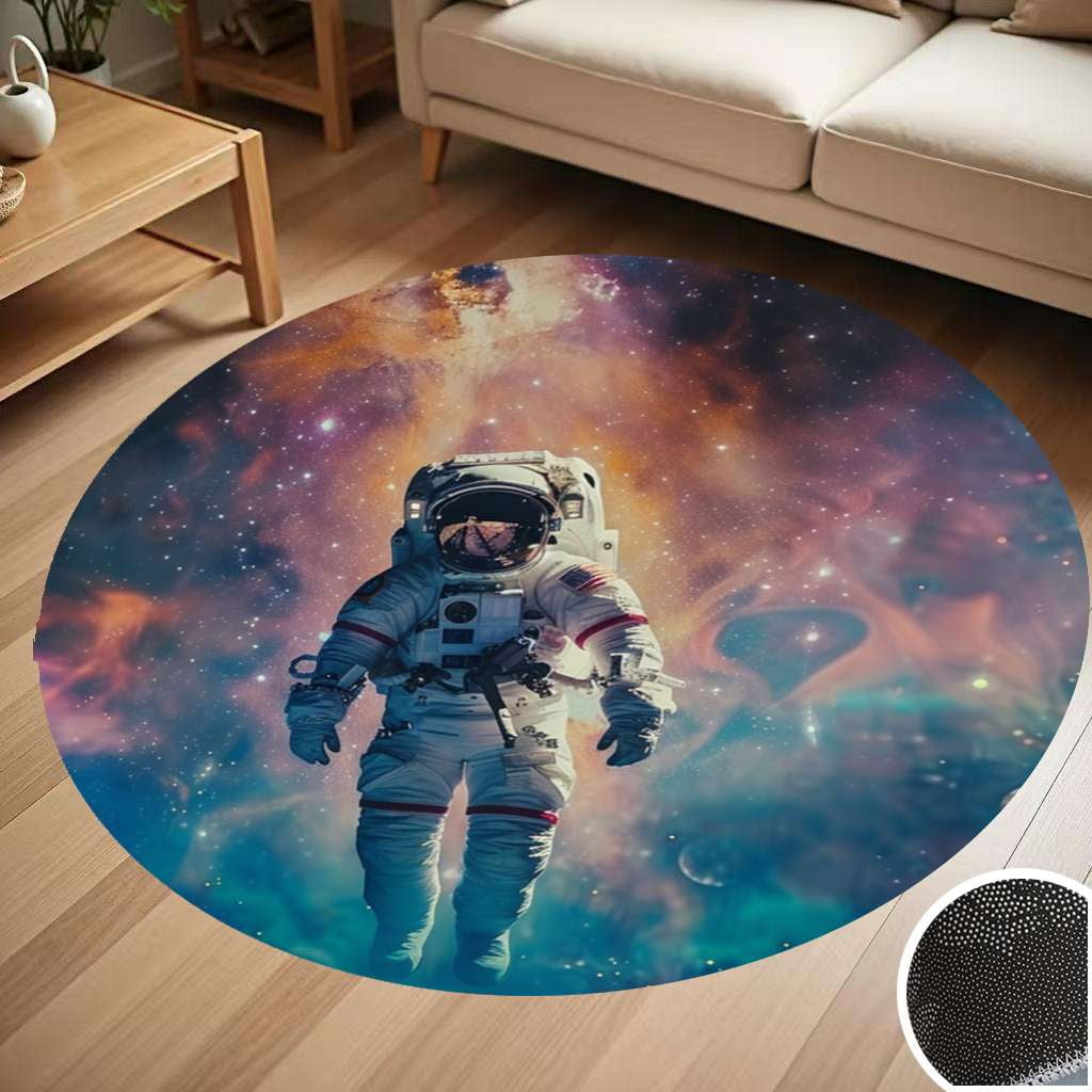 Astronaut Space Odyssey Round Carpet Living Room Bedroom Home ...