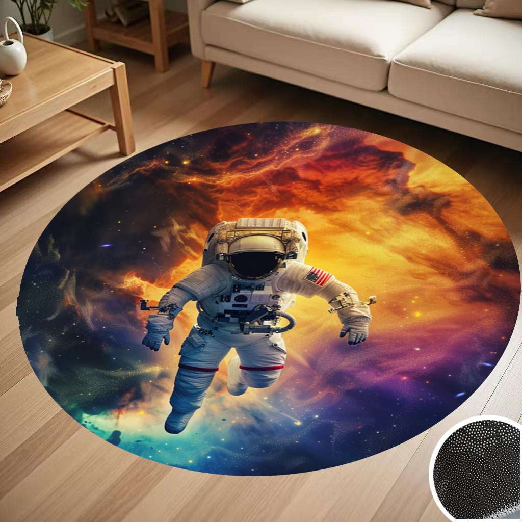 Astronaut Space Odyssey Round Carpet Living Room Bedroom Home ...