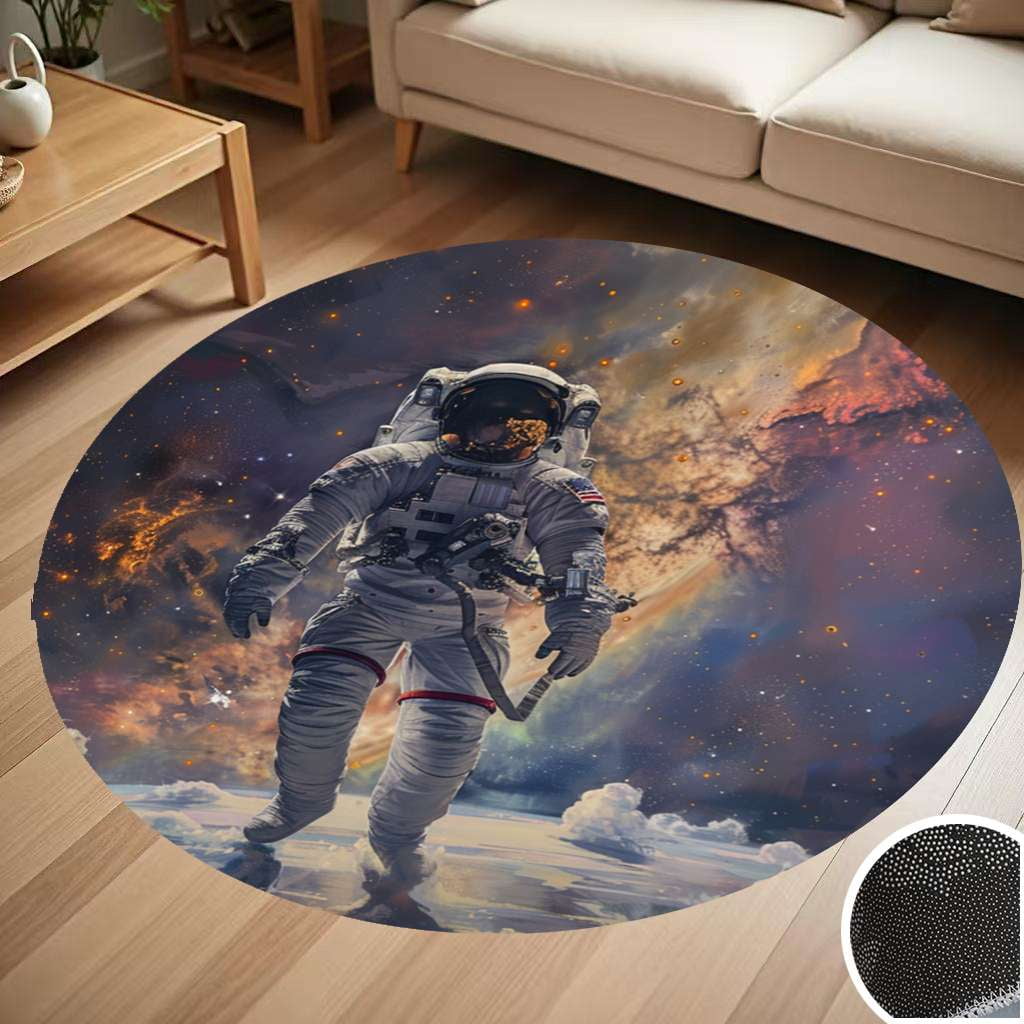 Astronaut Space Odyssey Round Carpet Living Room Bedroom Home ...