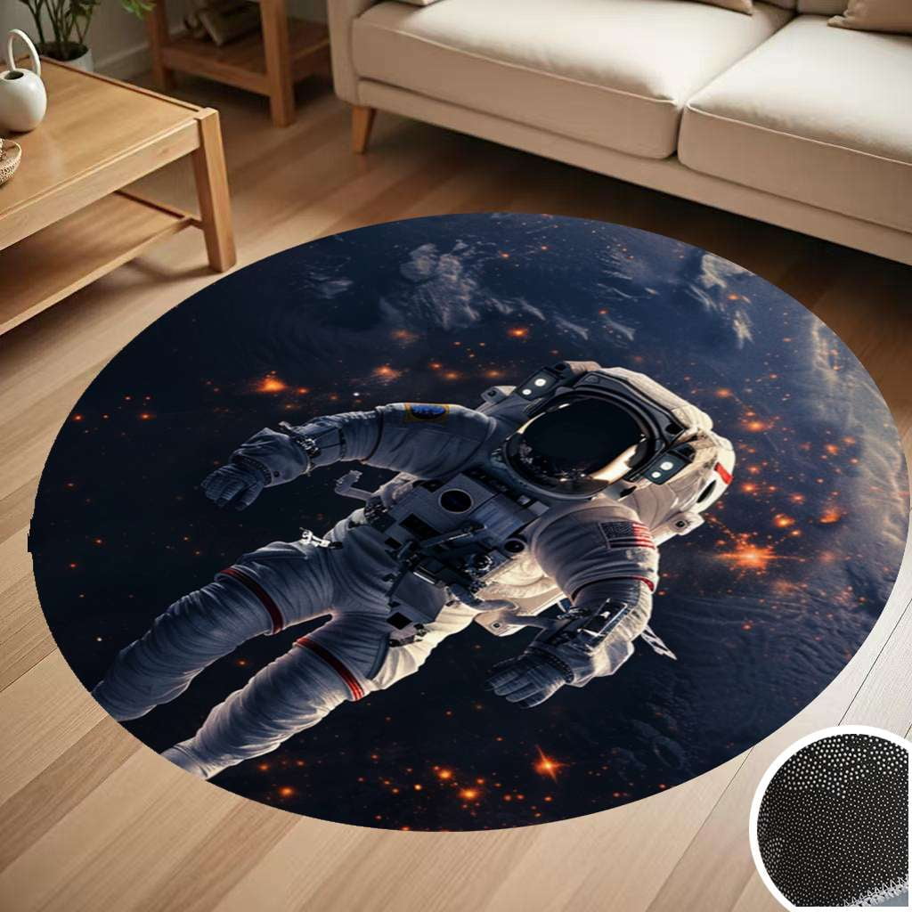 Astronaut Space Odyssey Round Carpet Living Room Bedroom Home ...