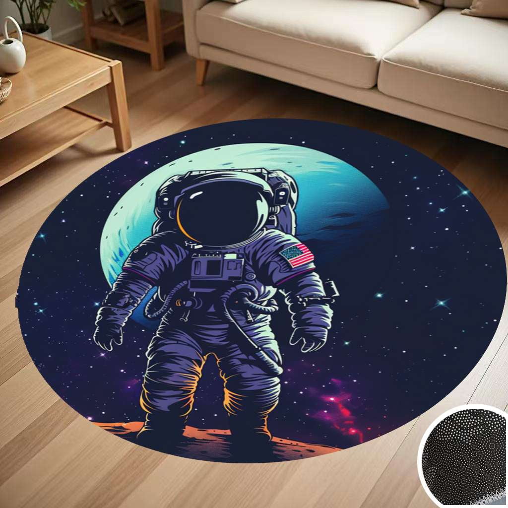 Astronaut Space Odyssey Round Carpet Living Room Bedroom Home ...