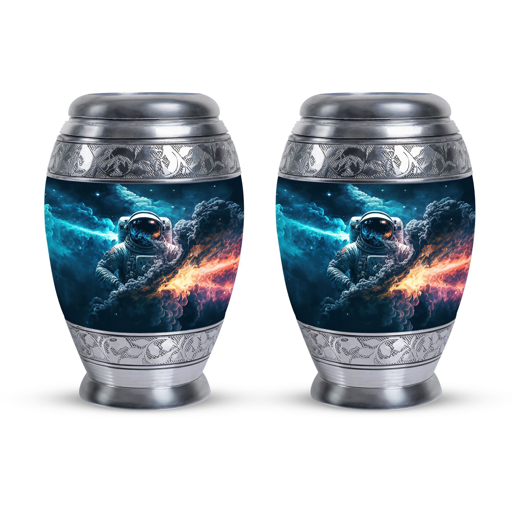 Astronaut Space Painting Theme Cremation Urn - Funeral Urns For Adult ...