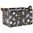 Astronaut Space Pattern Collapsible Storage Bin Open Home Shelf Basket ...