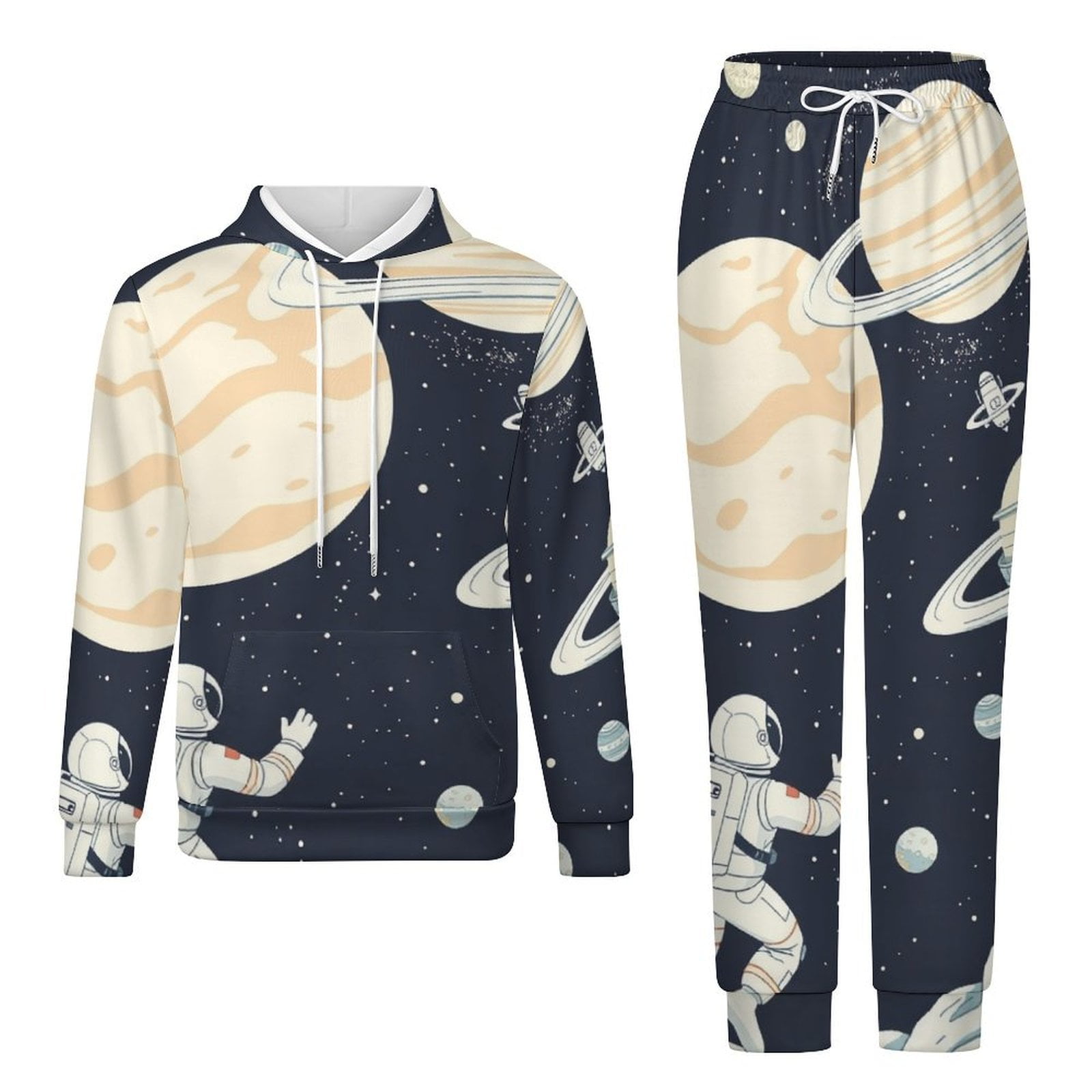 Astronaut Space Planets(7) Hoodie + Pants Suit Cool Men/Women 2 Pcs ...