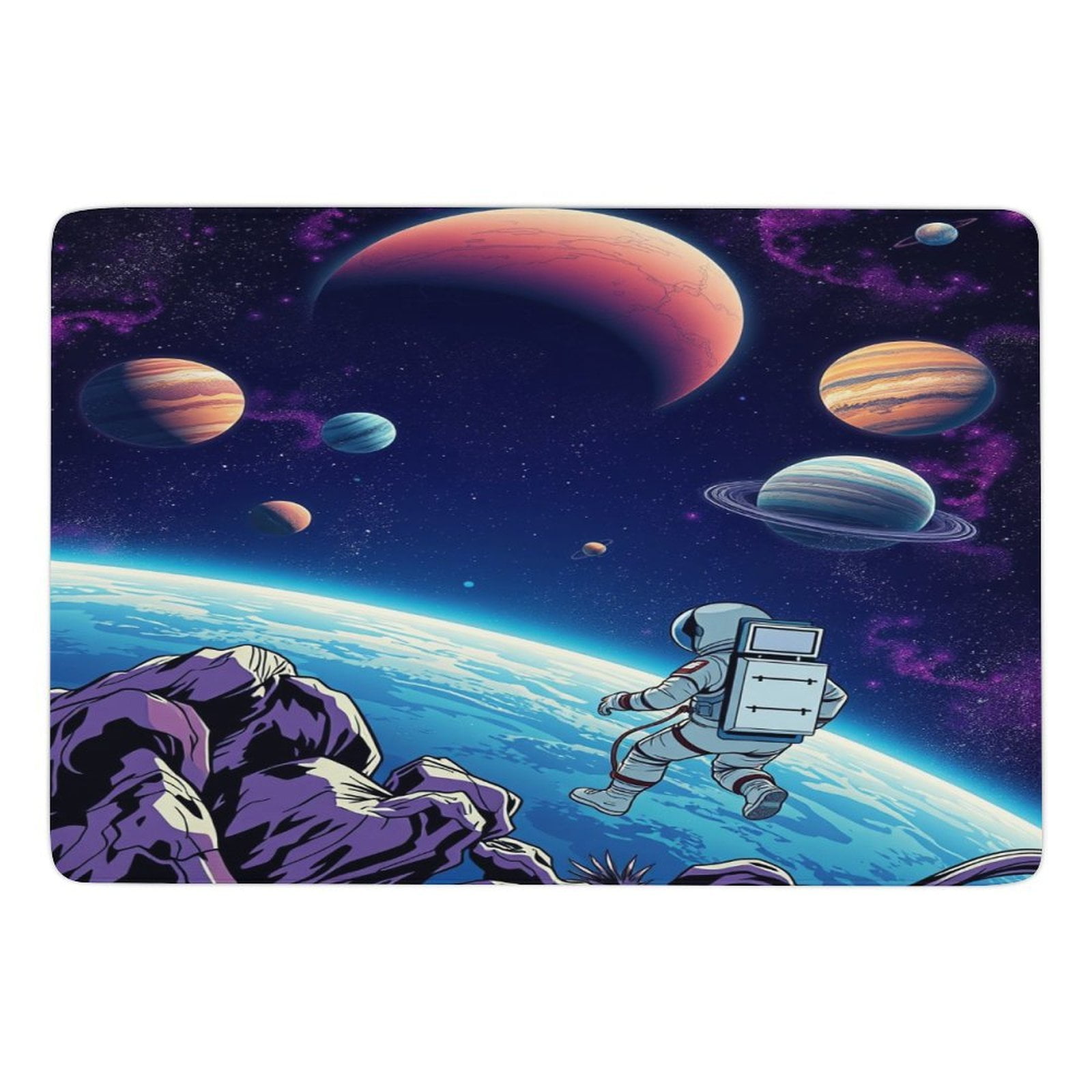 Astronaut Space Planets Kitchen Floor Mat Living Room Decor Carpet Home ...