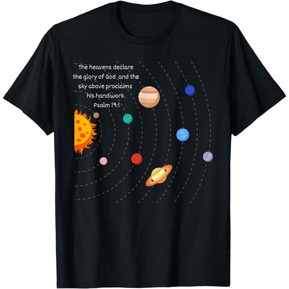Astronaut Space Planets Solar System Christian Faith Jesus T-Shirt ...