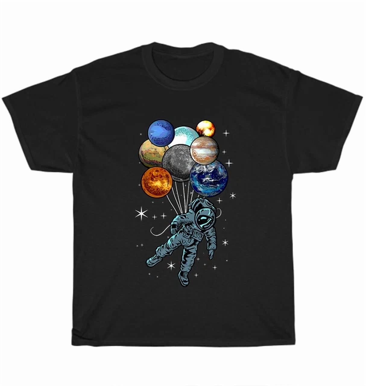 Astronaut Space Spaceman Moon Mars Planets T-Shirt Cotton Tee Gift S ...