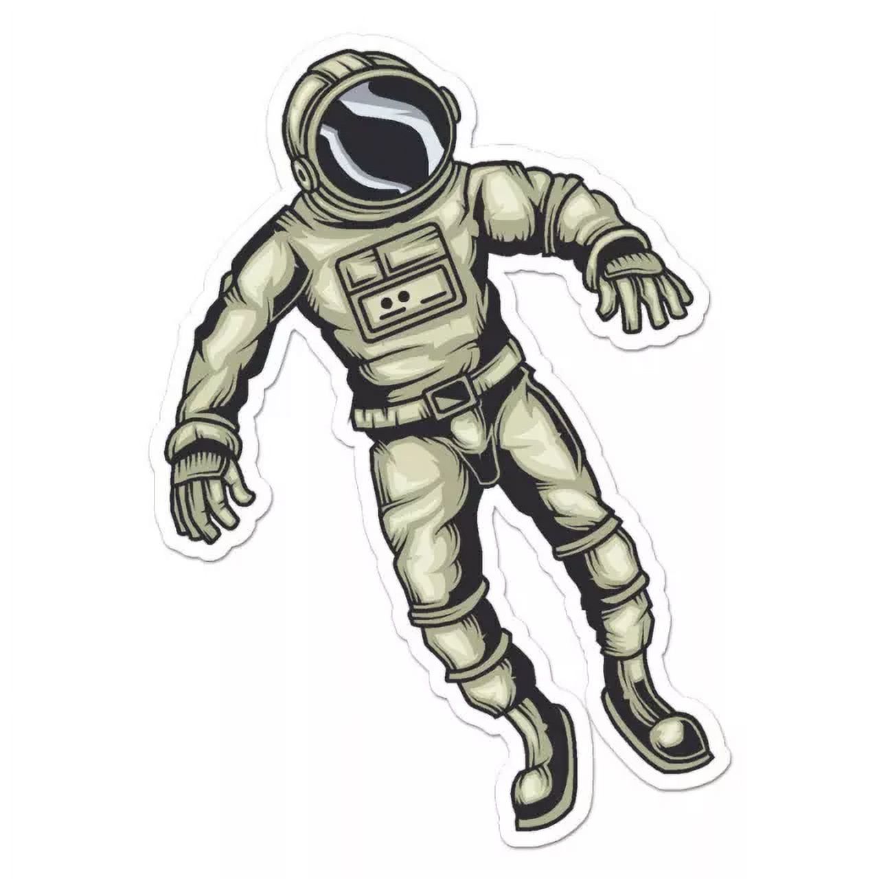 Astronaut Space Suit Sticker Indoor Outdoor Phone Decal Water Bottle ...