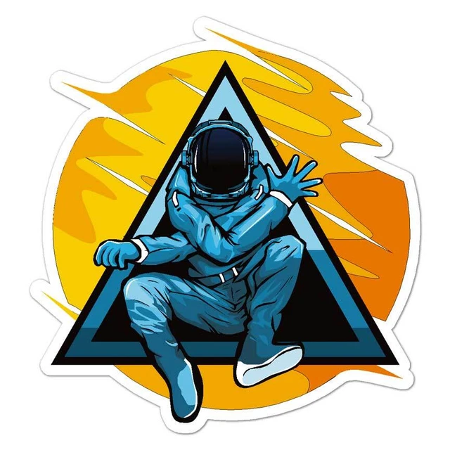 Astronaut Spaceman Sticker Indoor Outdoor Phone Decal Water Bottle ...