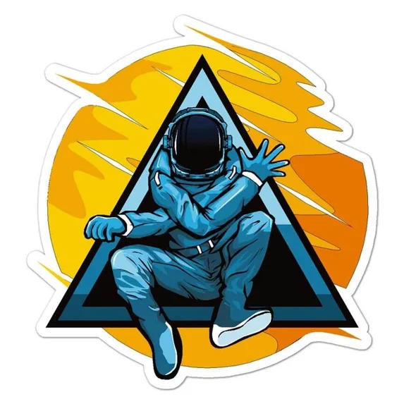 Astronaut Spaceman Sticker Indoor Outdoor Phone Decal Water Bottle ...