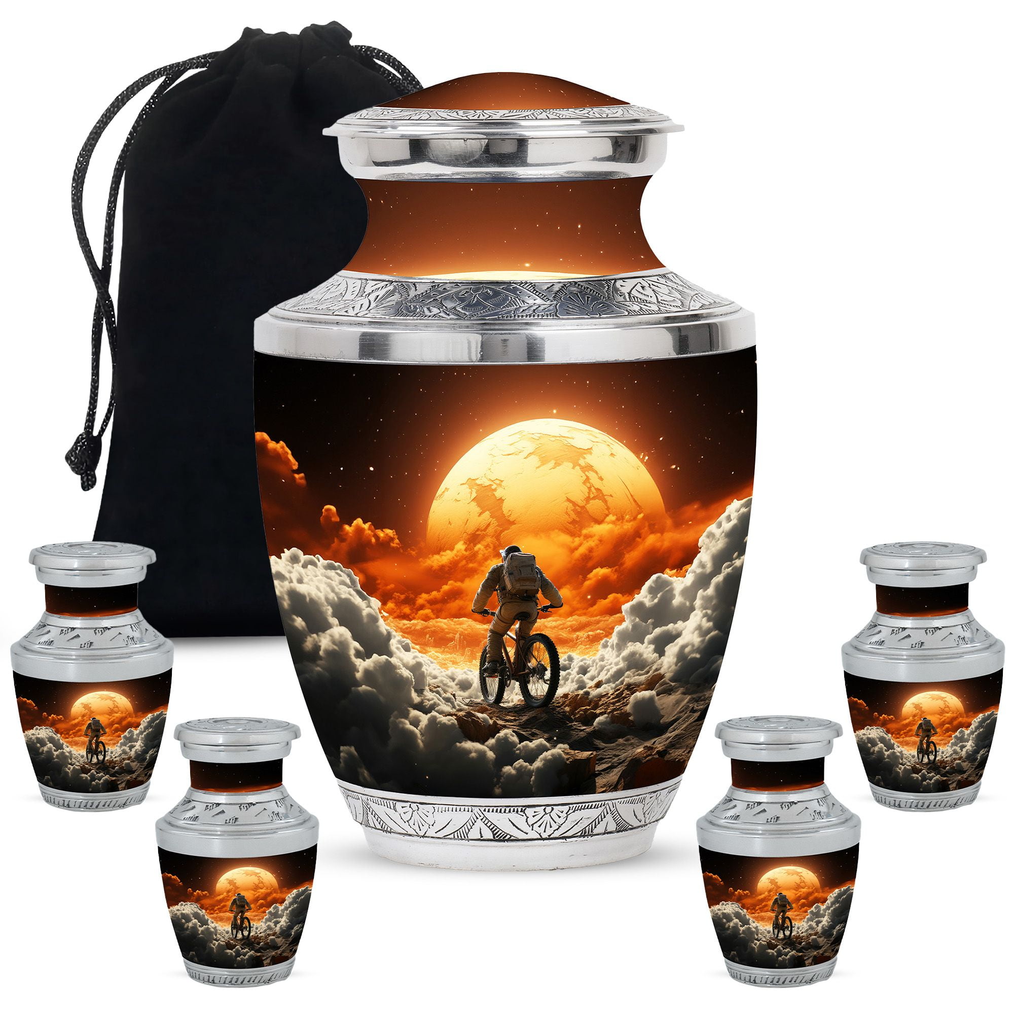 Astronaut Standing On Mars Burial Urn For Ashes For Women - Mini Unique Urns For Human Ashes ...