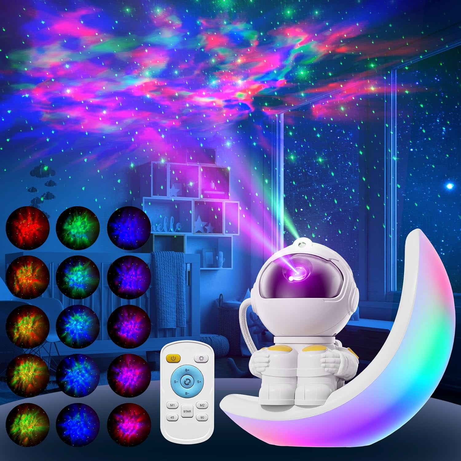Astronaut Star Galaxy Projector Light Nebula Night Light for Kids ...
