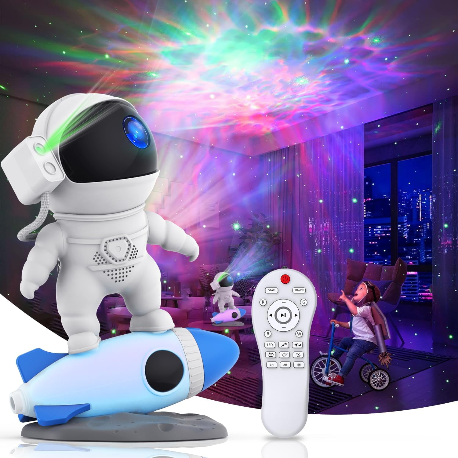 Astronaut Star Projector,Galaxy Projector Light,LED Nebula Night Light ...
