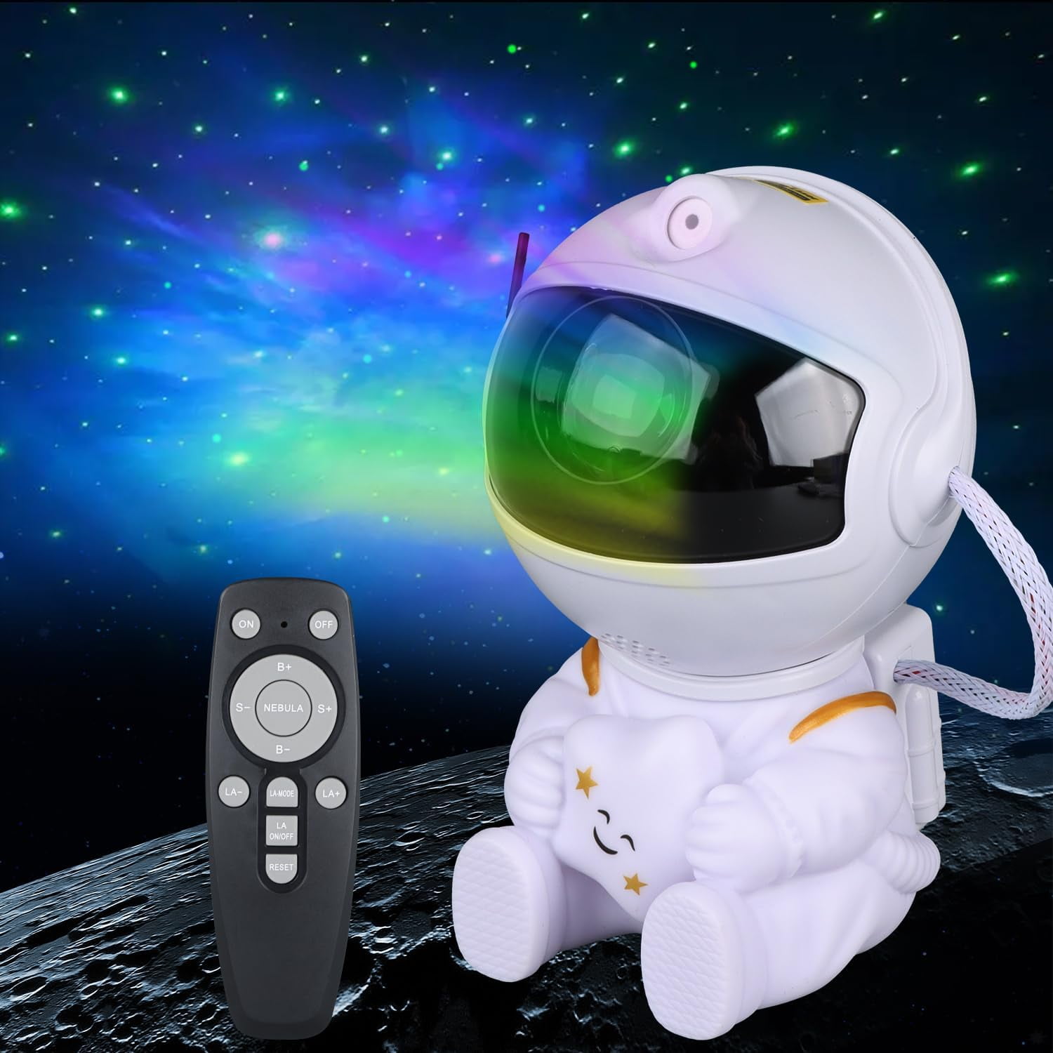 Astronaut Star Projector, Star Projector Galaxy Light for Kids，8 Modes ...