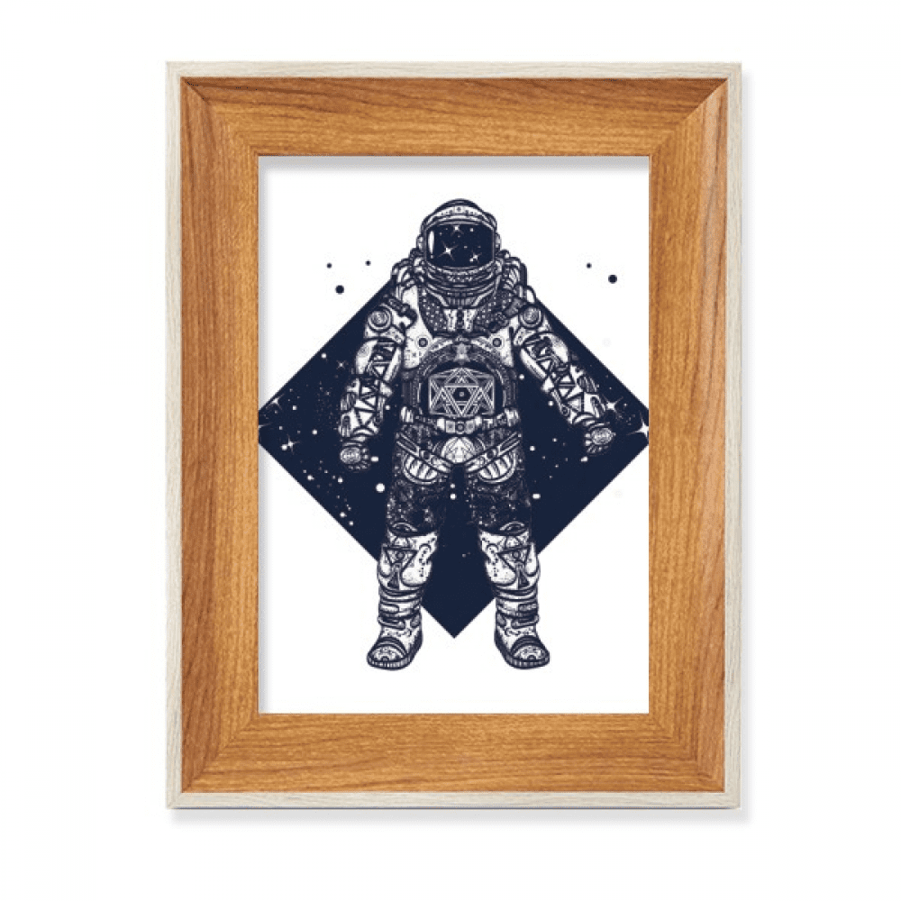 Astronaut Stars Universe Art Pattern Desktop Wooden Photo Frame Display ...