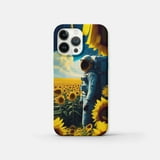 Astronaut Sunflower Field Phone Case Surreal Cosmic Nature for iPhone ...