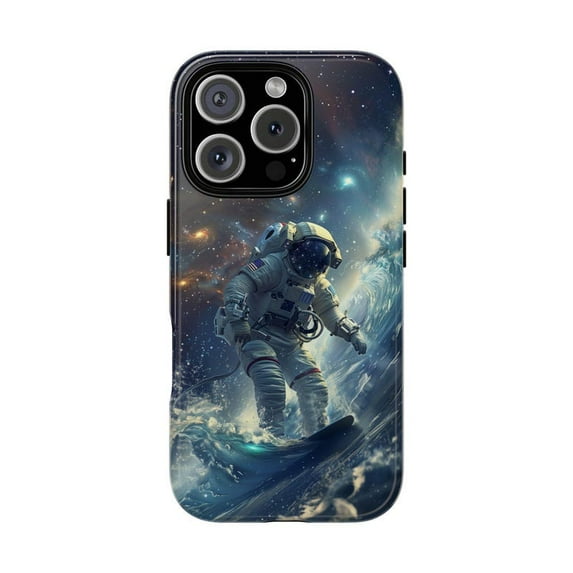 Astronaut Surfing on Ocean Waves in Space Phone Case for iPhone 11,12 ...