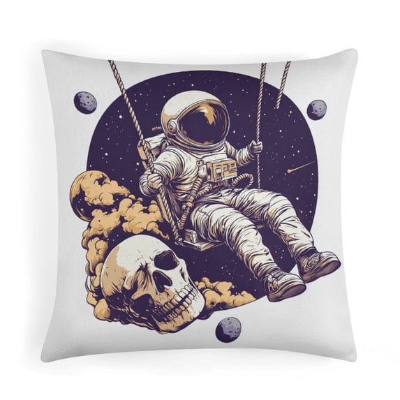 Astronaut on A Swing Pillows Cover 16"x16" Astronaut Rocket And ...
