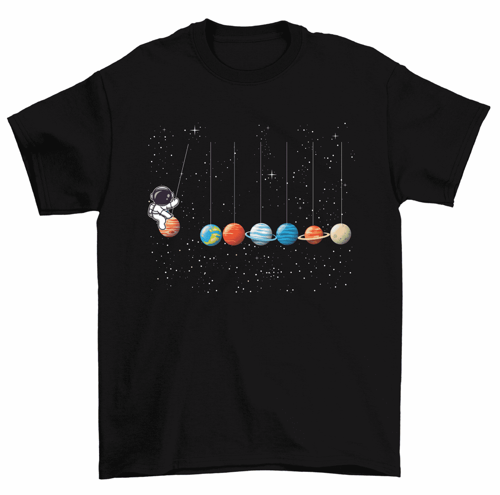 Astronaut Swinging Planet Pendulum T-Shirt Men Women - Walmart.com