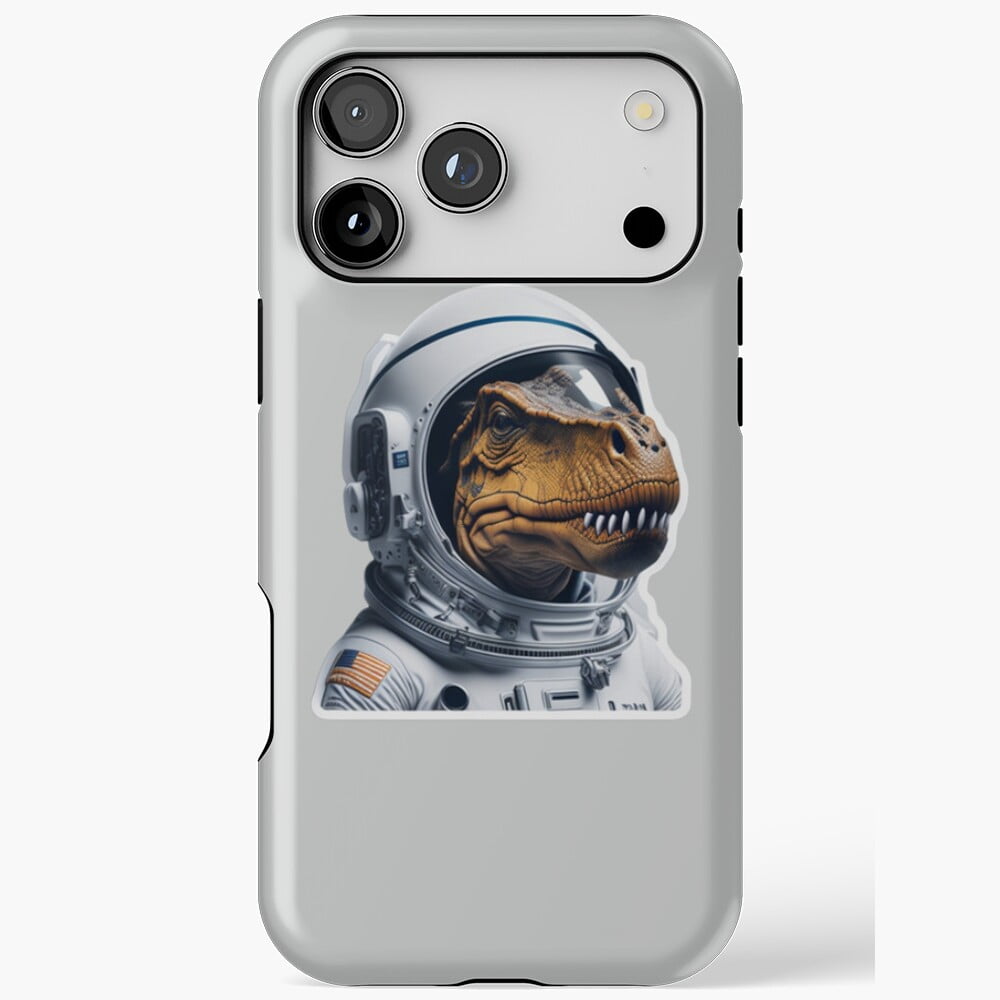 Astronaut T-Rex Dinosaur Space Art Phone Case for iPhone 11 through 17 ...