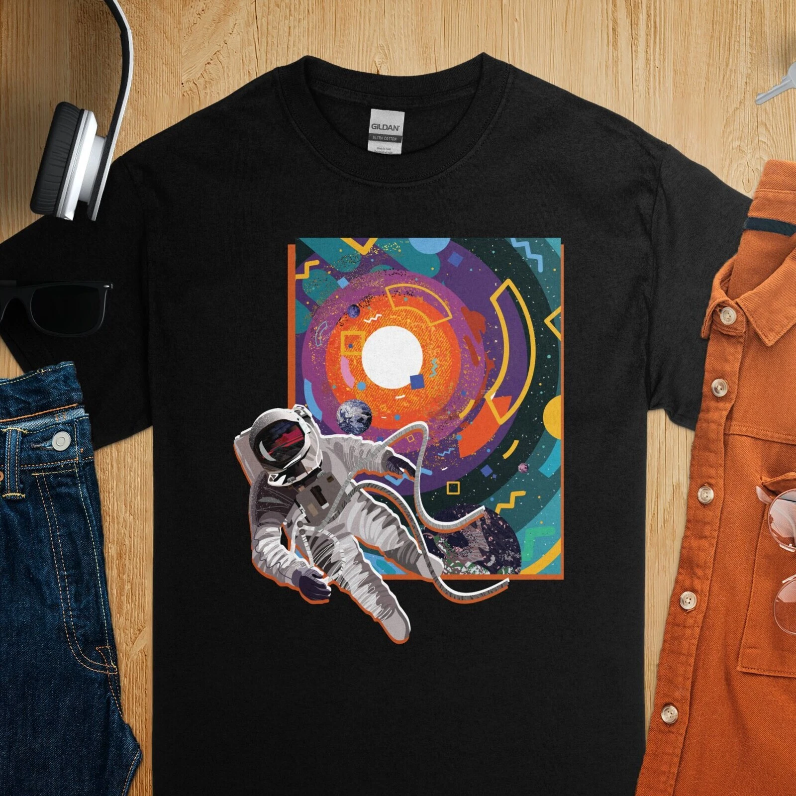 Astronaut T-Shirt, Space Adventure Tee, Cosmic Graphic Shirt, Men's ...