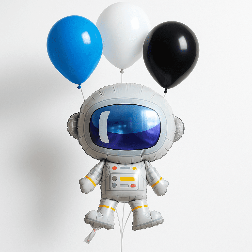 Astronaut Theme Mylar Foil Balloon - Ideal for Space Party Decorations ...