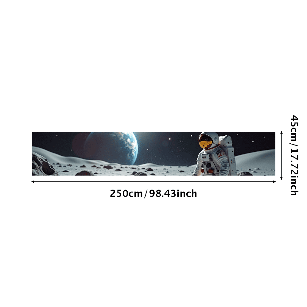 Astronaut Themed Backdrop Banner, Space Exploration Elements, Earth and ...