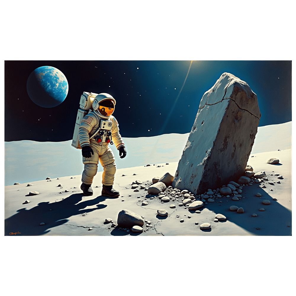 Astronaut Themed Backdrop Banner, Space Exploration Elements, Earth and ...
