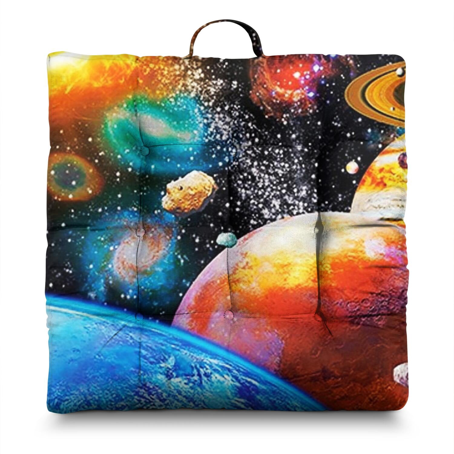 Astronaut Themed Floor Cushion, Large Square Tatami Mat Seat with ...