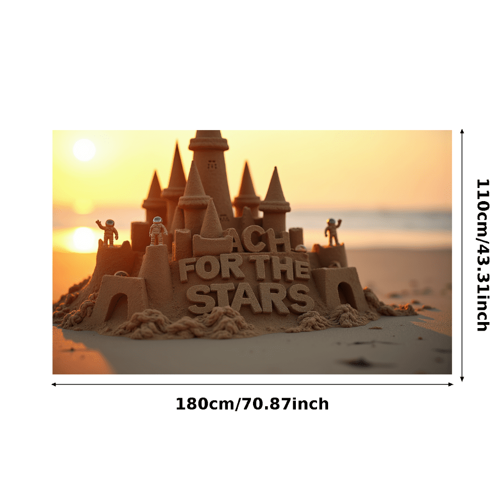 Astronaut Themed Ice Block Style Banner Reach Stars Design Party ...