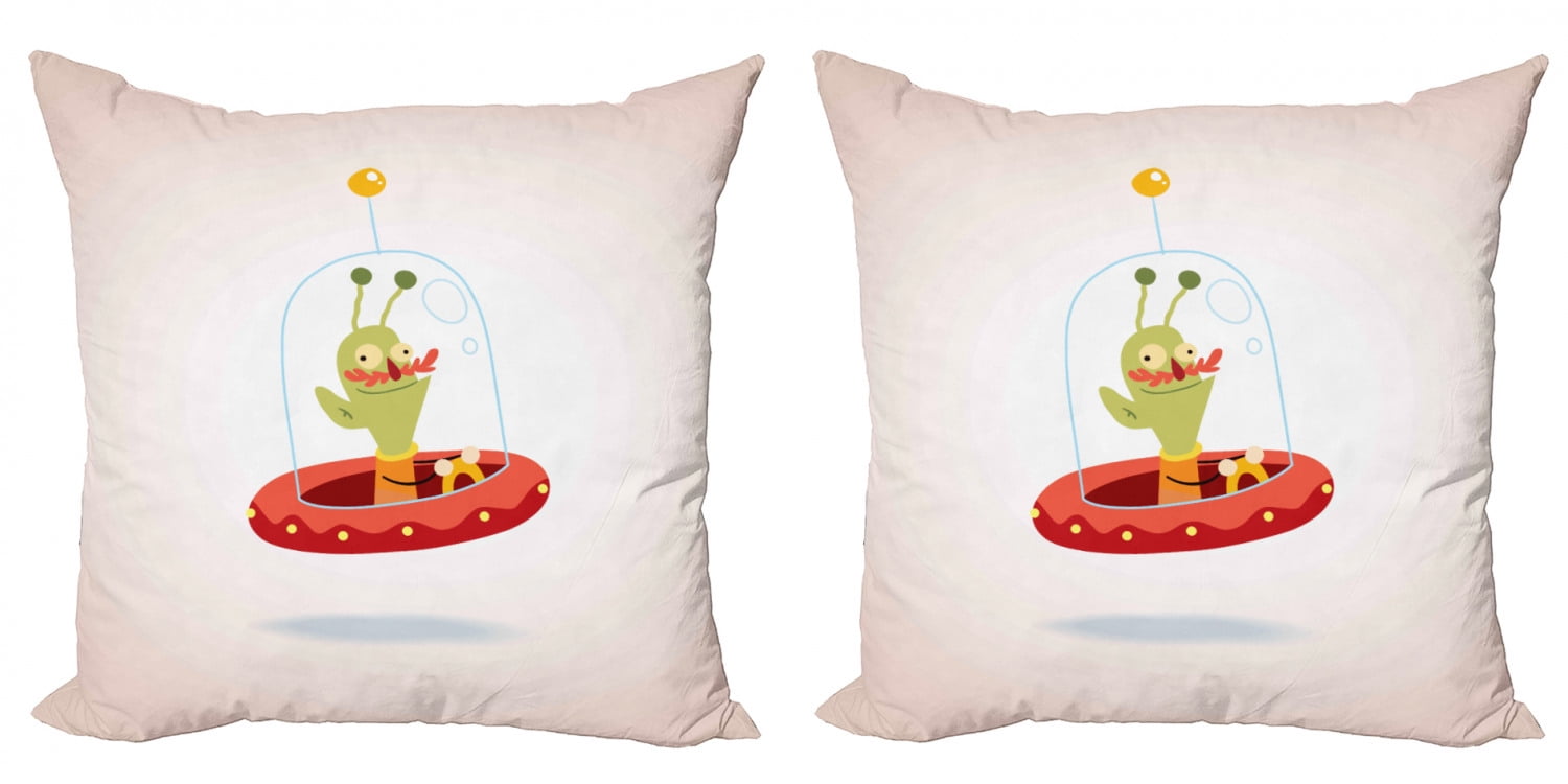 Astronaut Throw Pillow Cushion Cover Pack of 2, Alien from Outer Space ...