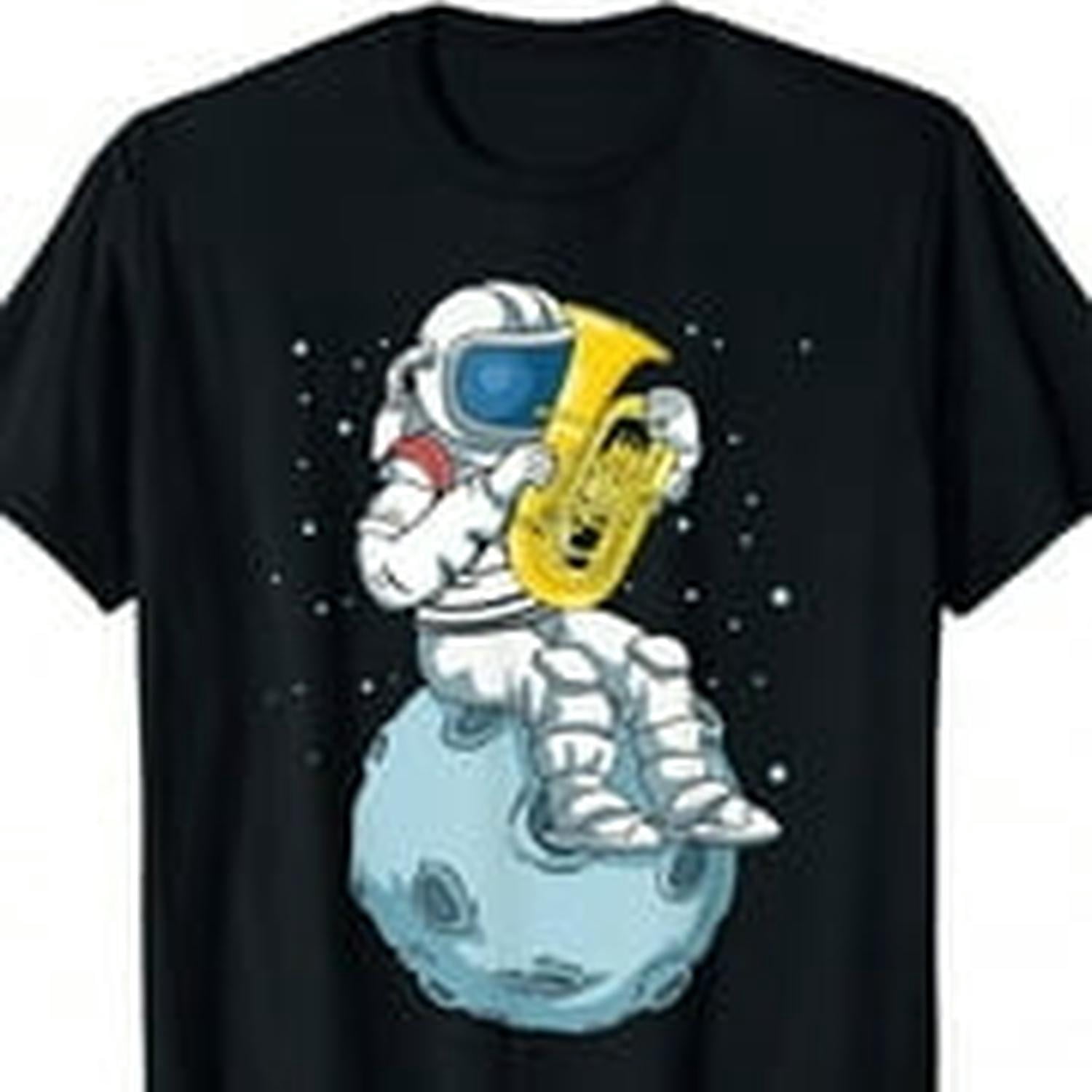 Astronaut Tuba Player Music Lover Big Band Tuba T-Shirt - Walmart.com