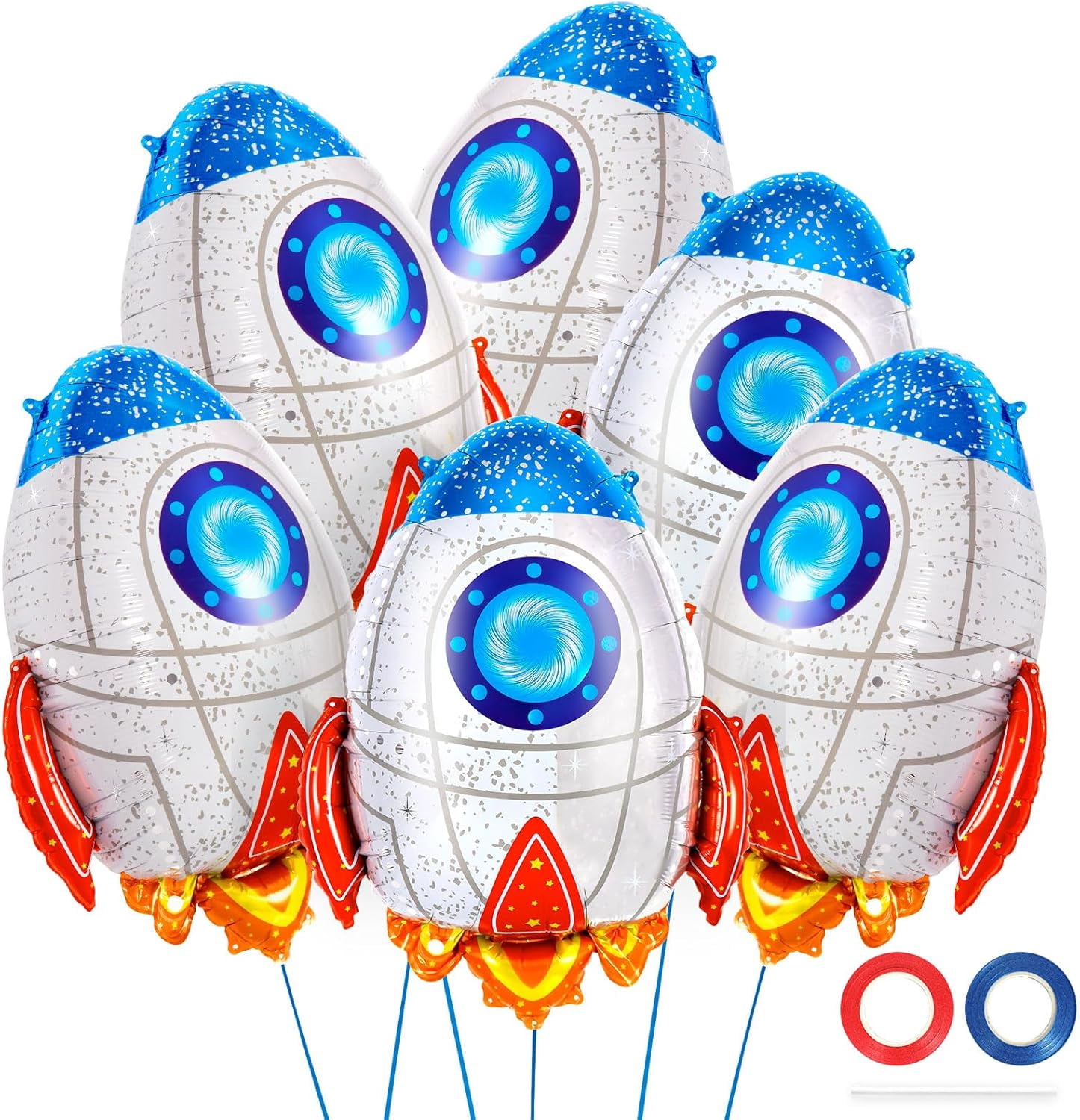 Astronaut UFO Rocket Foil Balloons for Kids - Space Party Decorations ...