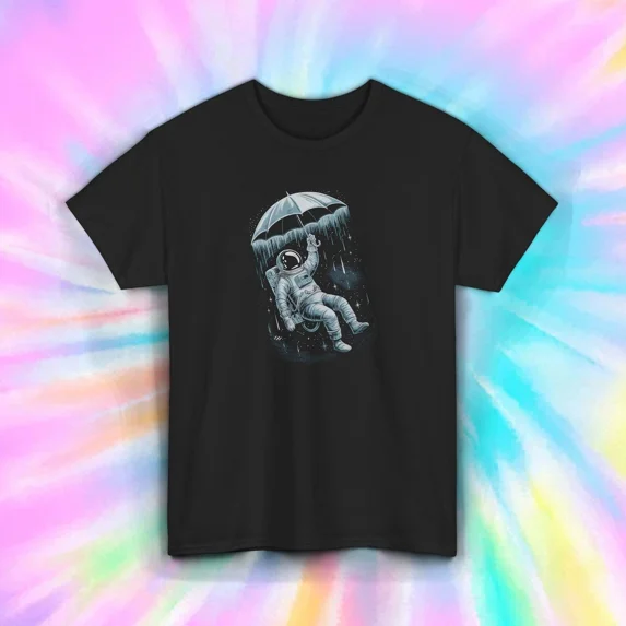 Astronaut Umbrella Shirt Space Surreal Galaxy Art Graphic - Walmart.com