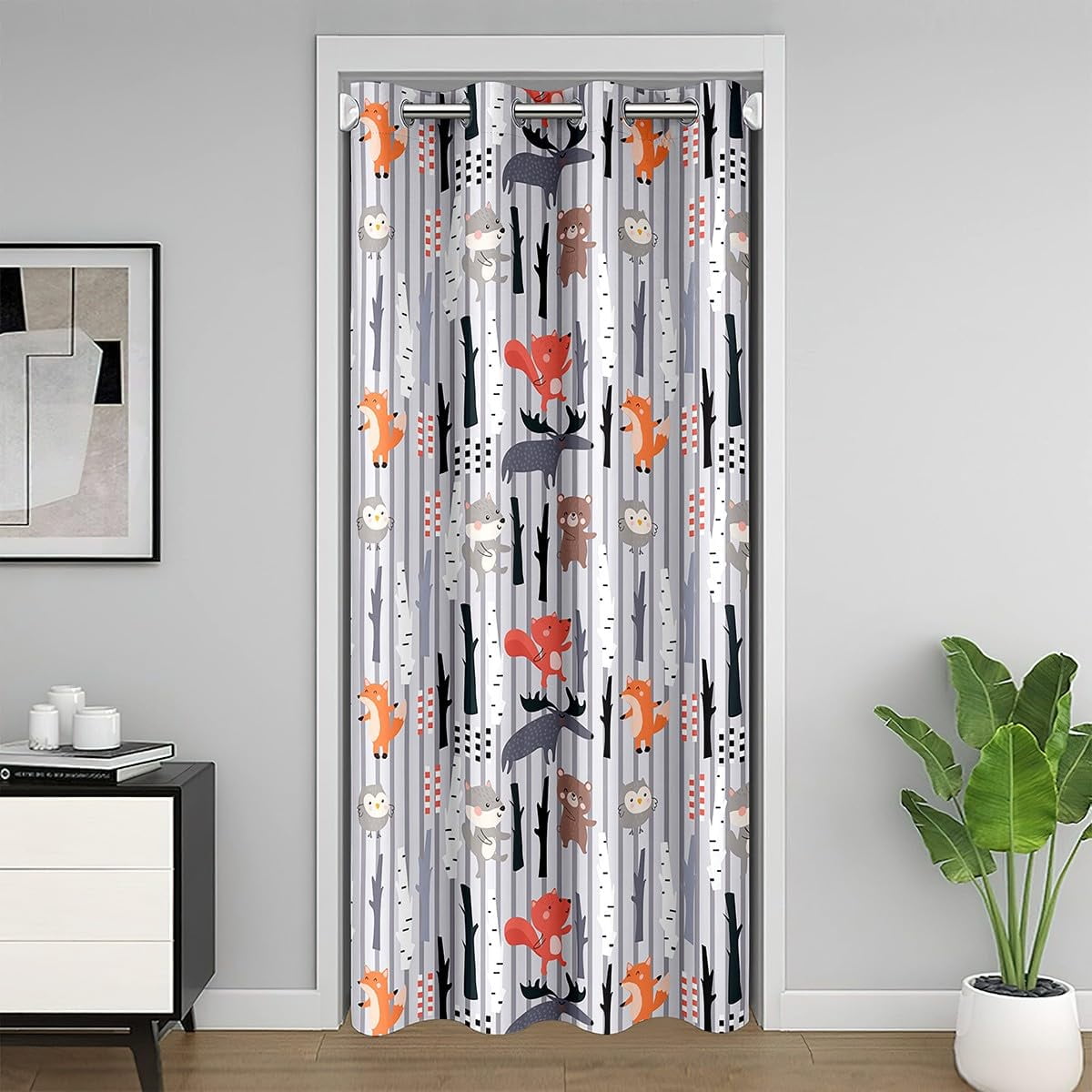 Astronaut Universe Planets Printing Door Curtains Closet Curtain for ...