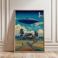 Astronaut Watering Plant Poster, Retro Japanese Line Art, Retro Artwork ...