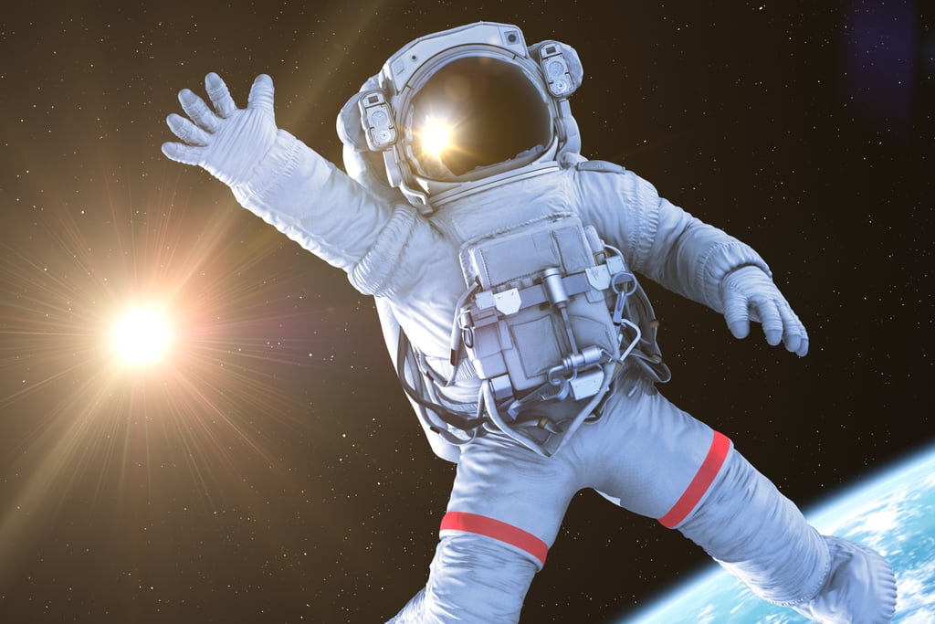 Astronaut Waving From Outer Space Cool Wall Art Print Poster 18x12 ...