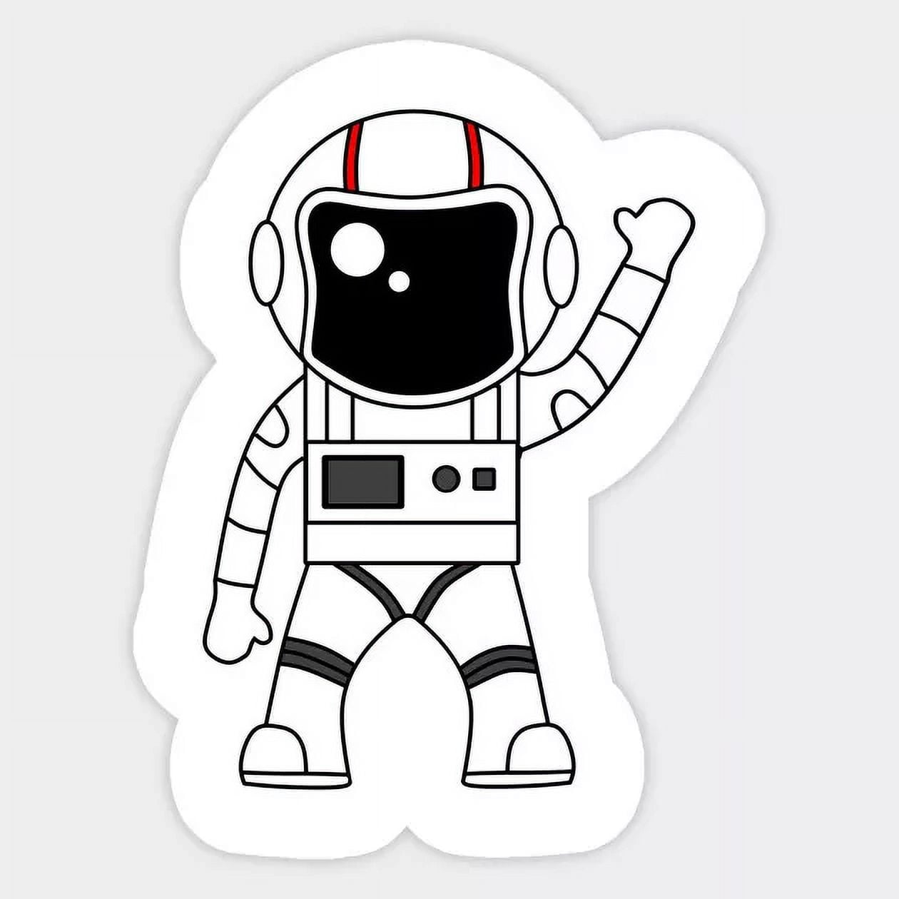 Astronaut Waving Hello Happy Earth Vinyl Wall Decal Decor High Quality ...