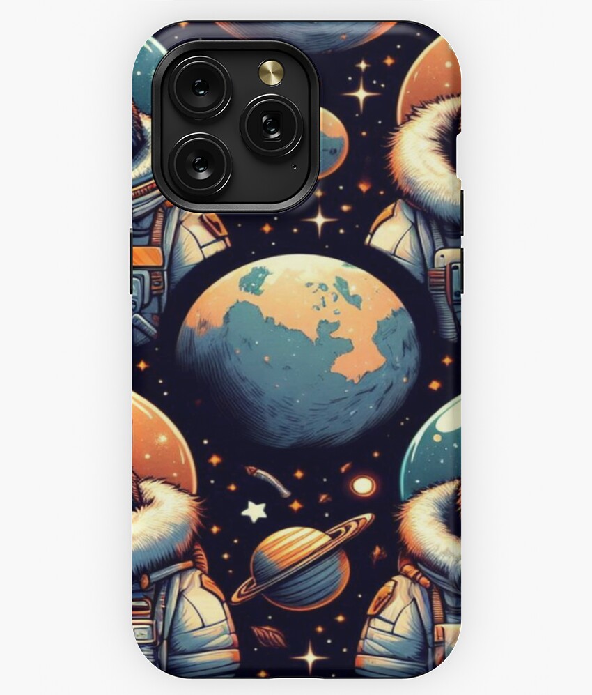 Astronaut Wolf People Doodles Space G5476 Phone Case for iPhone17 16 15 ...