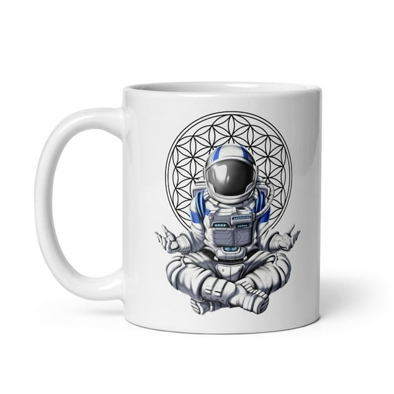 Astronaut Yoga Mug, Meditation Coffee Mug, Zen Yoga Cup, Spiritual Mug ...