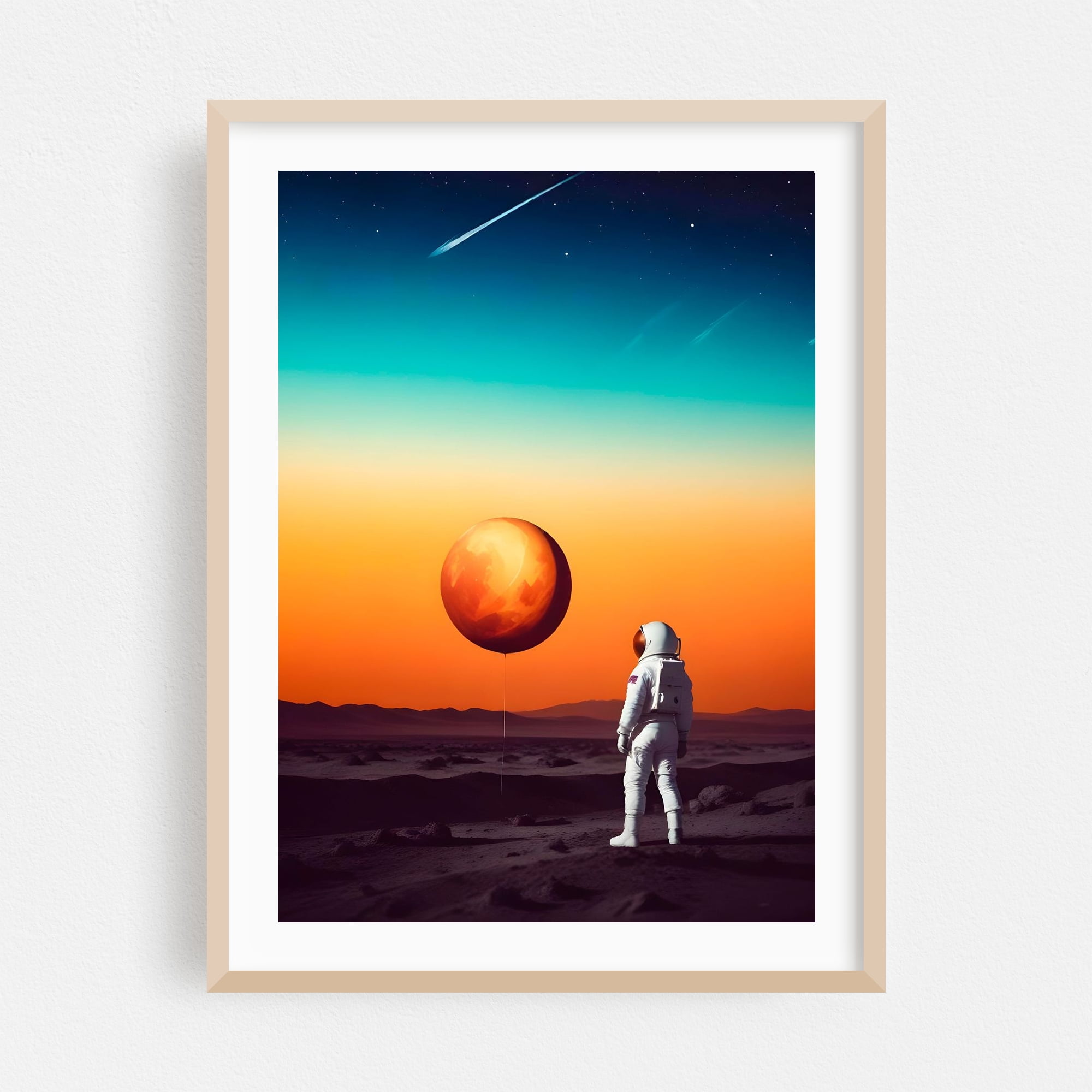 Astronaut and Mars - Digital Art Astronaut Surrealism Space Sci-Fi ...