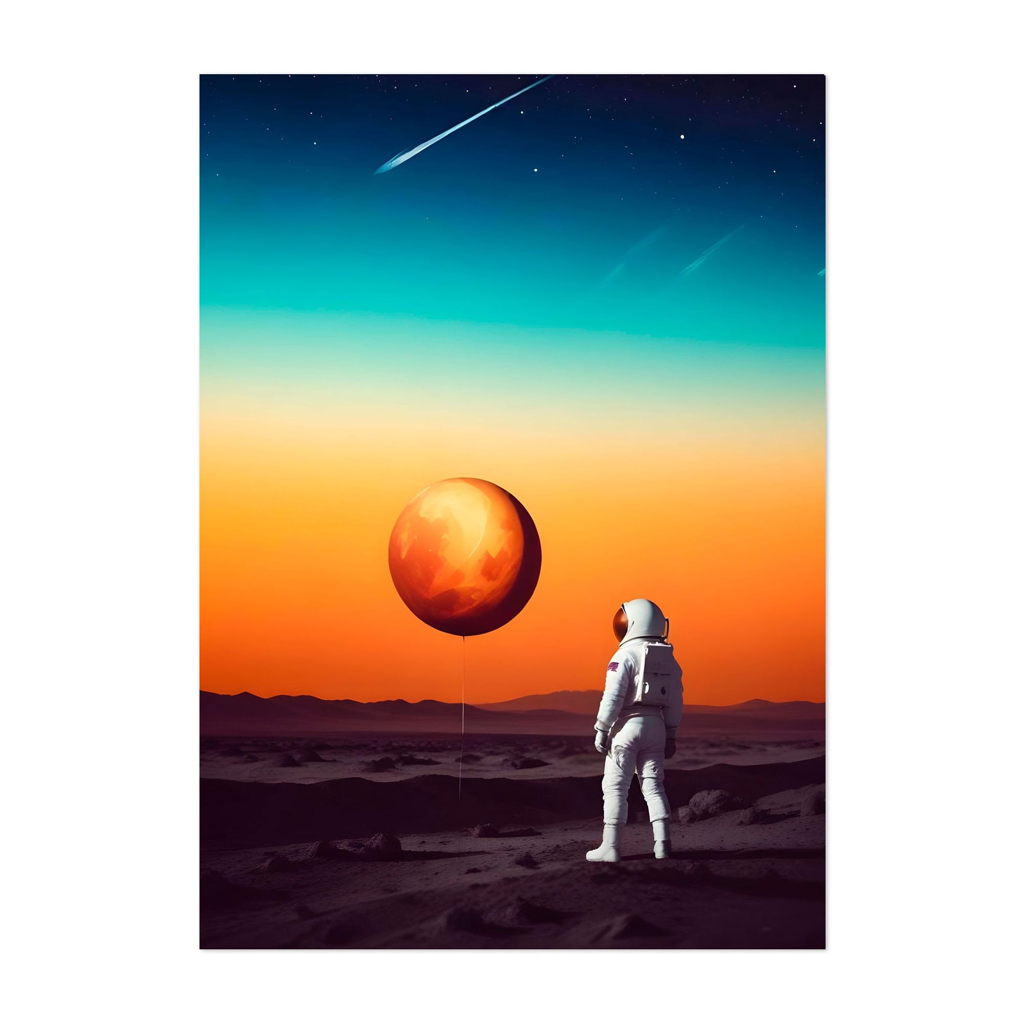 Astronaut and Mars - Digital Art Astronaut Surrealism Space Sci-Fi ...