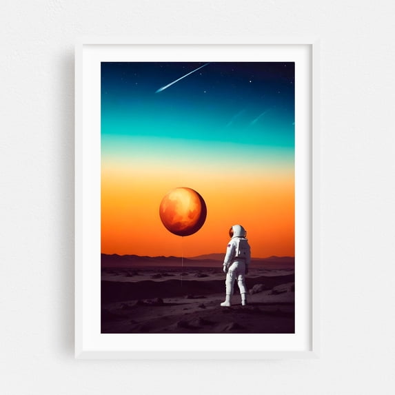 Astronaut and Mars - Digital Art Astronaut Surrealism Space Sci-Fi ...