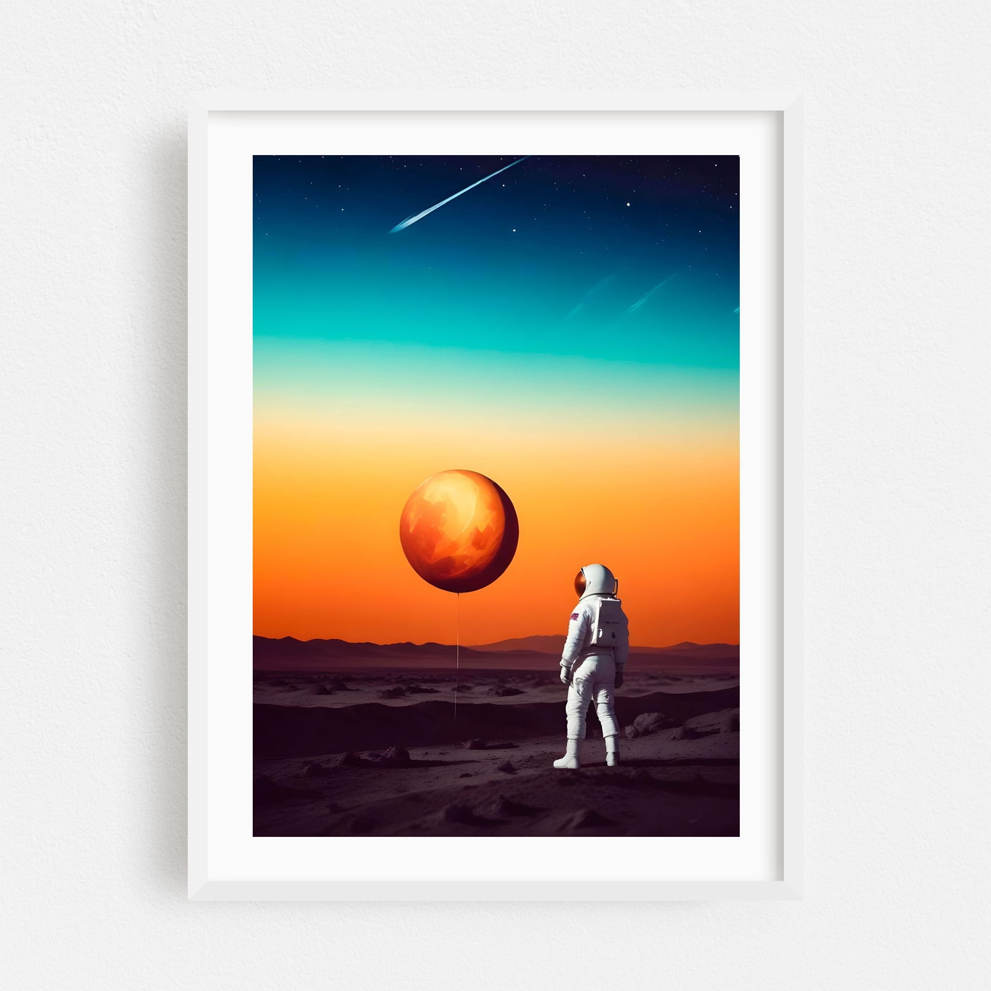 Astronaut and Mars - Digital Art Astronaut Surrealism Space Sci-Fi ...
