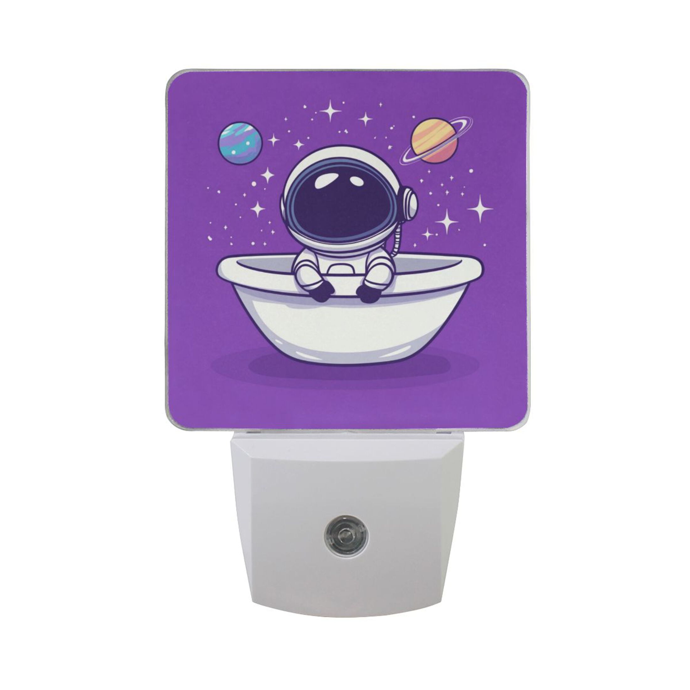 Astronaut in Bathtub Planets LED Night Light with Smart Sensor Plug ...