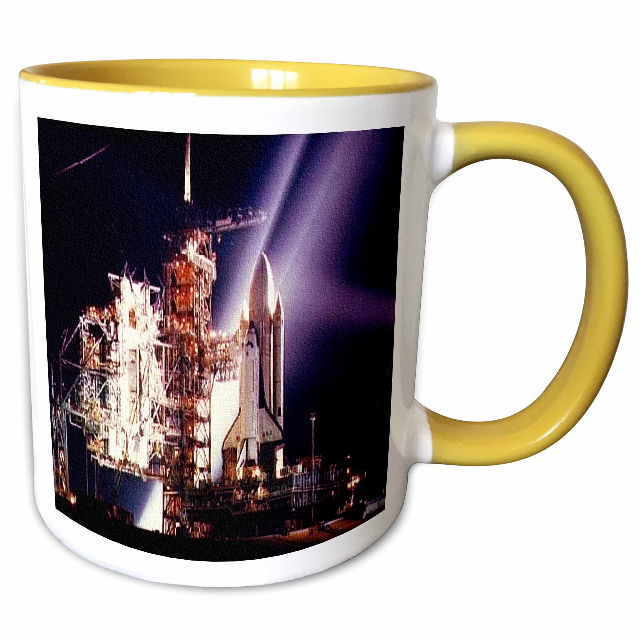 3drose, Astronauts and Rockets - Space Shuttle Launching, 11oz Two-tone ...